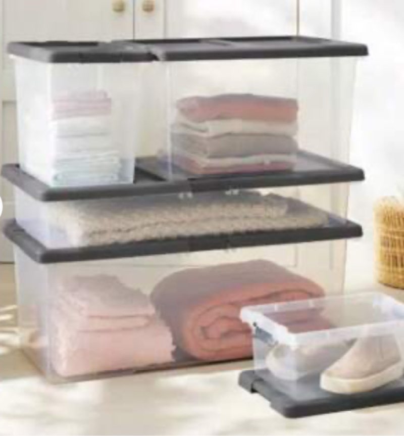 Brightroom stackable latching bin 95.6L stacks up to 3 high (incomplete ...