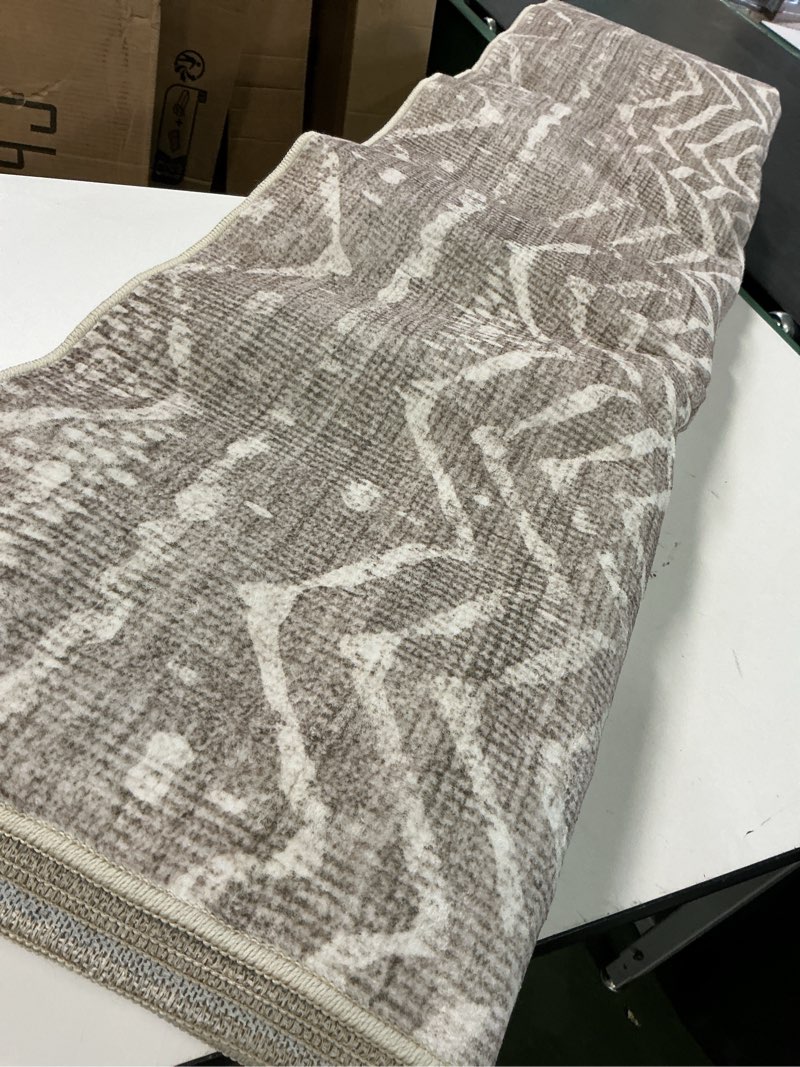 10x12 Area Rug Living Room: Washable Boho Large Neutral Modern Soft ...