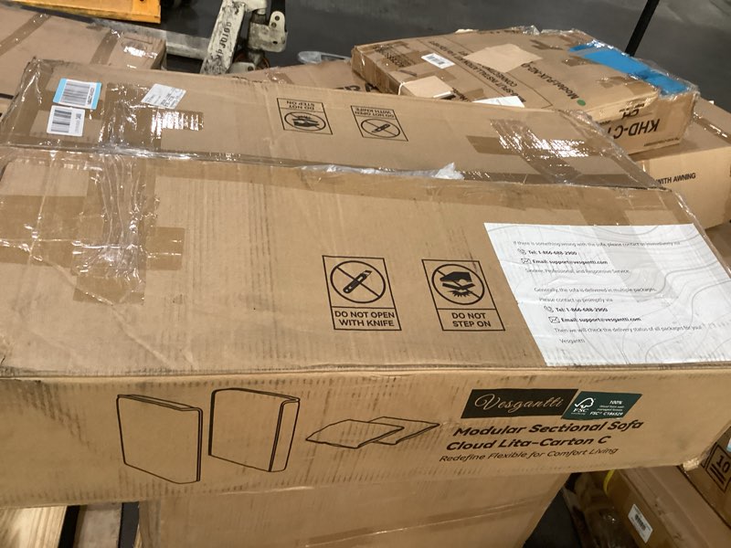 incomplete * box C only*Vesgantti 108\" Modular Sectional Sofa, Comfy ...